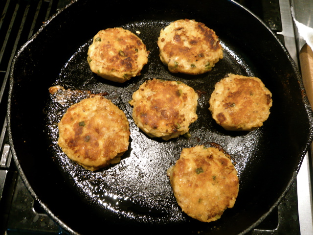 Curried chickpea cakes with cilantro coconut chutney - Amy Chaplin