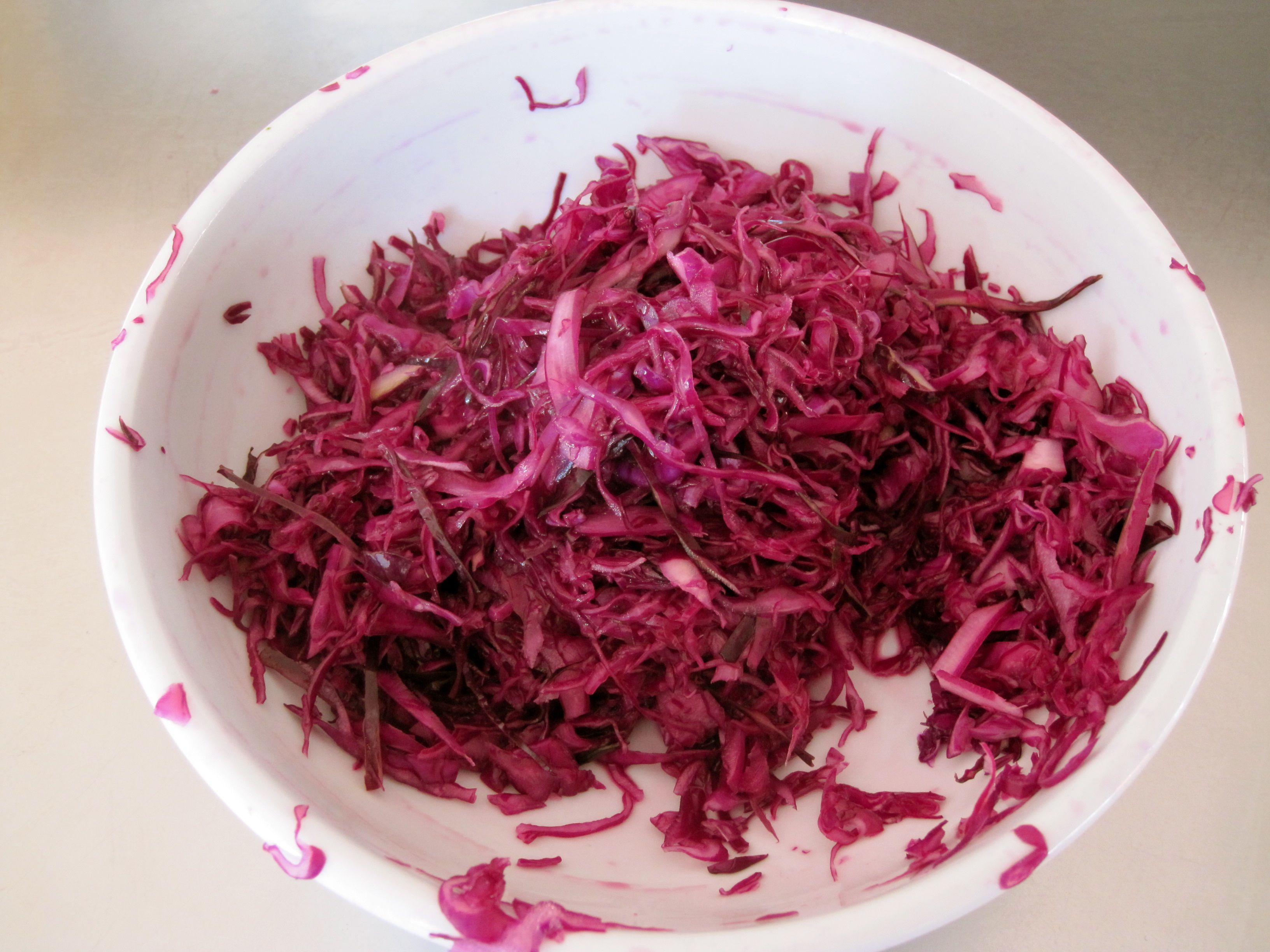 Guacamole and pickled red cabbage - Amy Chaplin