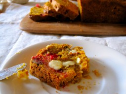 Pumpkin bread with pecans and cranberries - Amy Chaplin